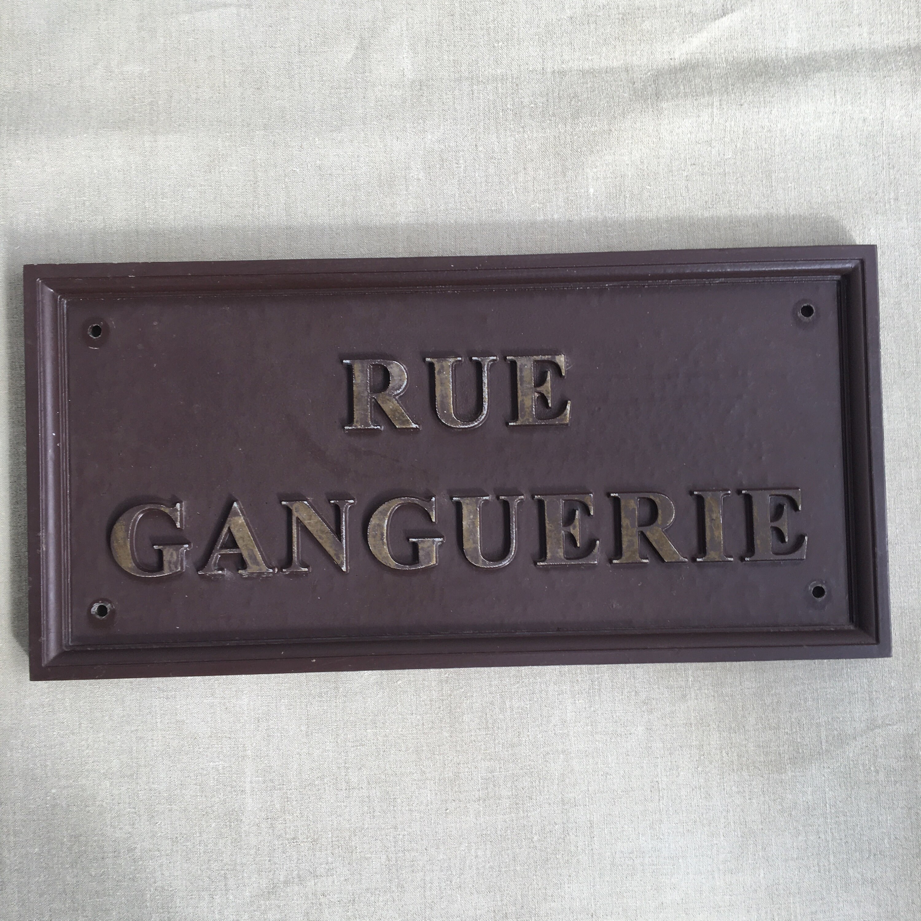 Original French Street Sign Rue Ganguerie Authentic Sign Real Street ...