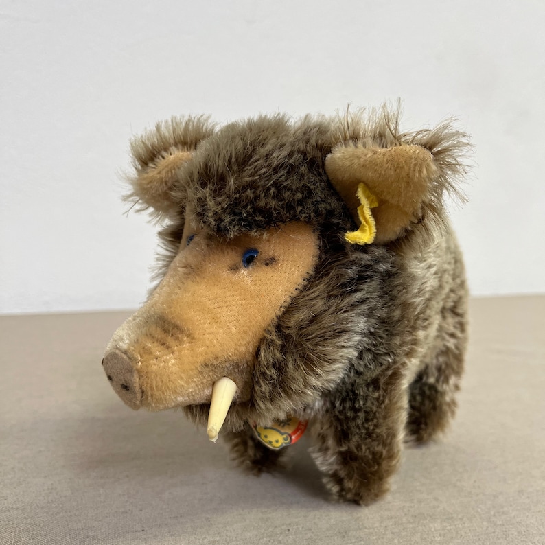 Original STEIFF Wild Boar With Blue Eyes and Original Label Plush ...