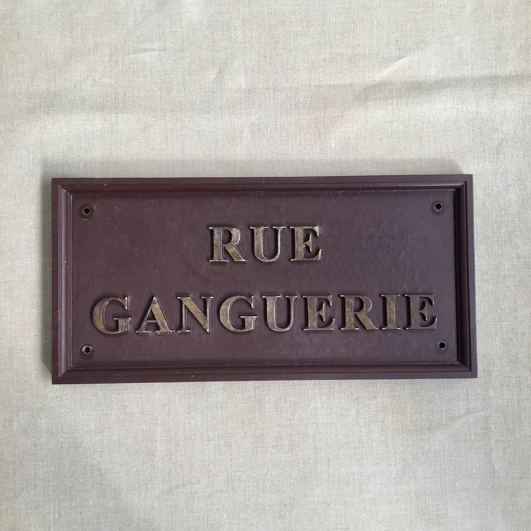Original French Street Sign Rue Ganguerie Authentic Sign Real Street ...