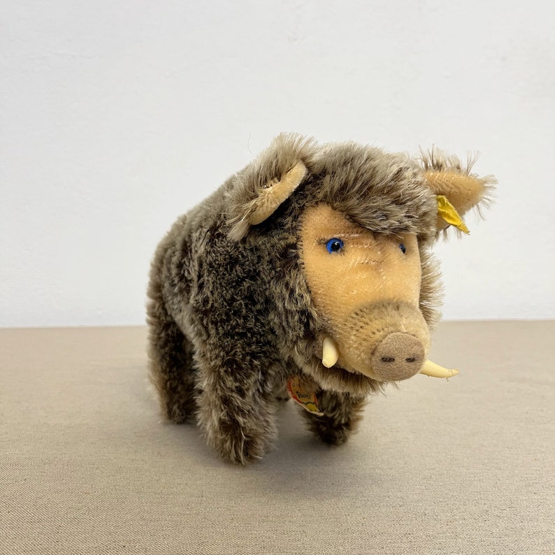 Original STEIFF Wild Boar With Blue Eyes and Original Label Plush ...