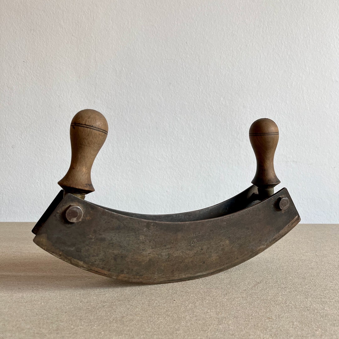 Herb Chopper With Double Blades Two Handles Knife Vintage Germany - Etsy