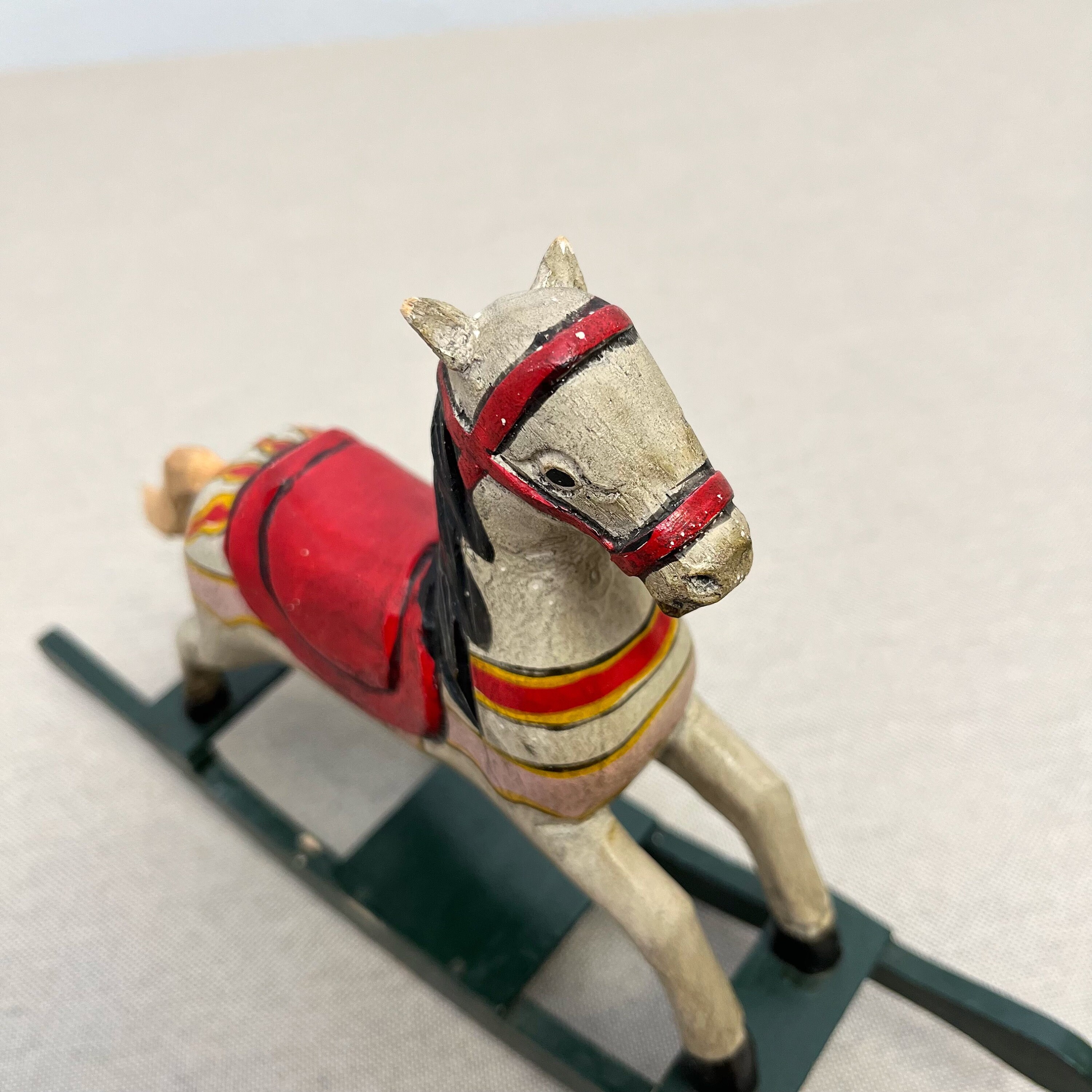 Small Rocking Horse Hand Carved Wooden Christmas Toy Decor Vintage - Etsy