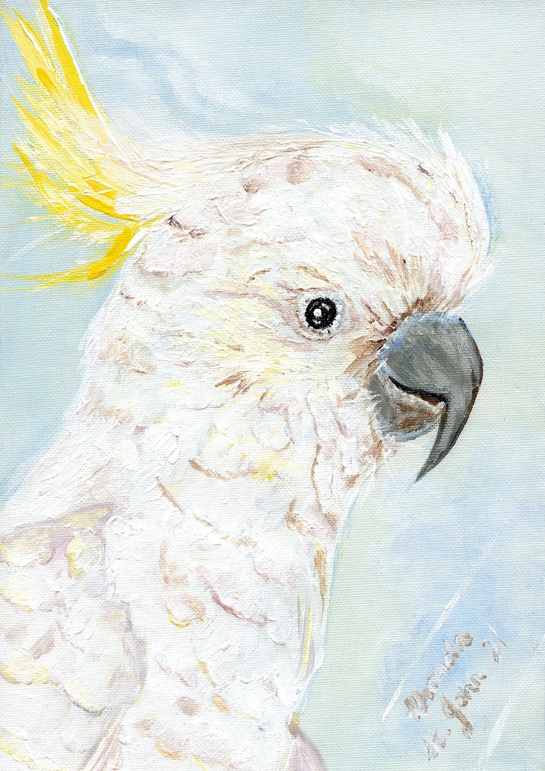 Cockatoo Dreamer, Original Acrylic Painting of Australian Bird ...