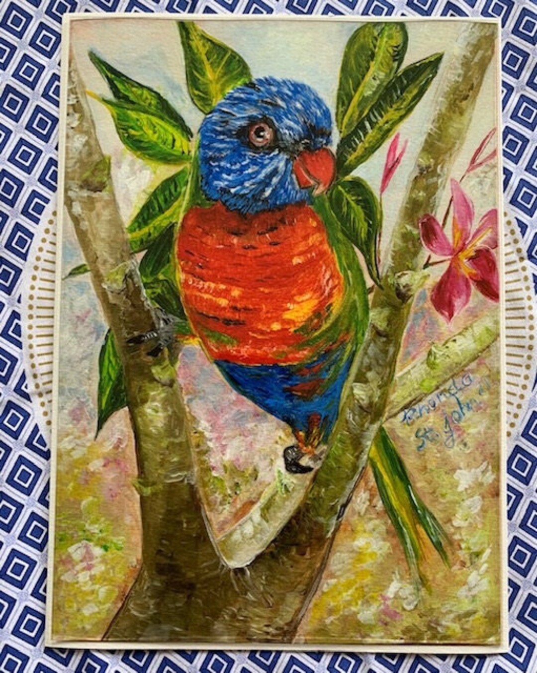 Rainbow Lorikeet Art Print: Australian Bird With Poetry - Etsy