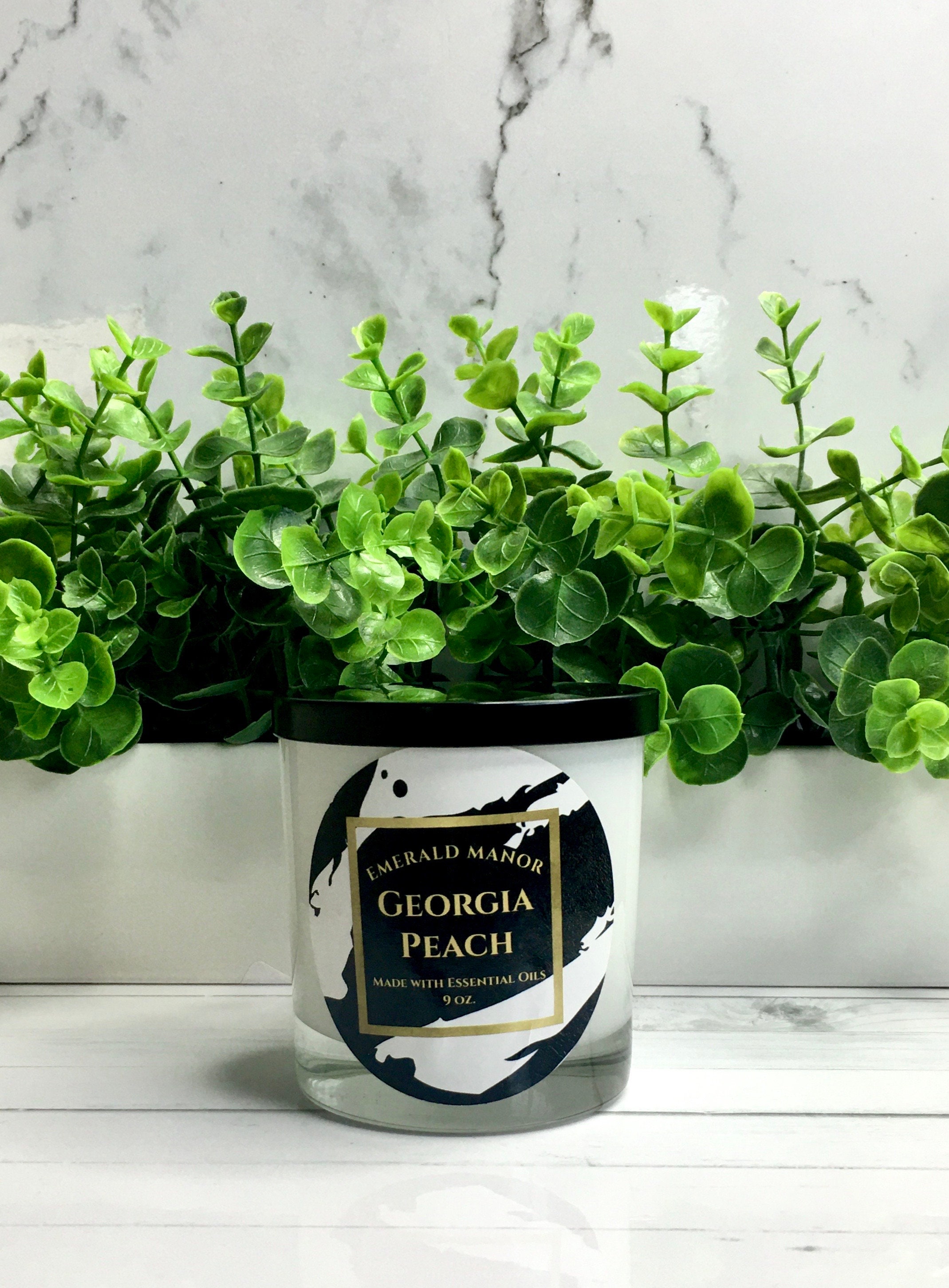 Georgia Peach Candle ~ Juicy, Ripe Peach With Green Accents Elevate ...