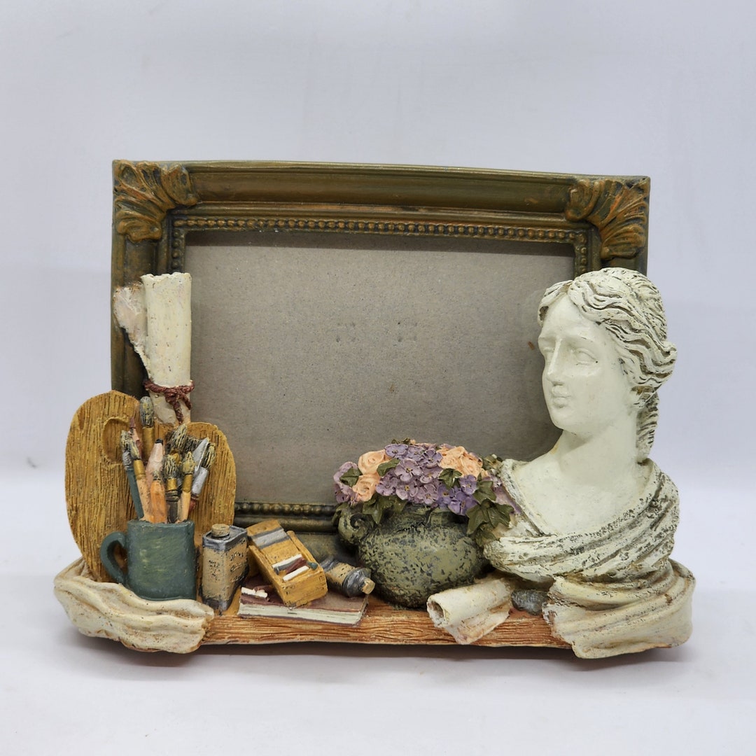 Vintage Figi Studio Artist Collection Hand Painted Picture Frame 4.5 X ...