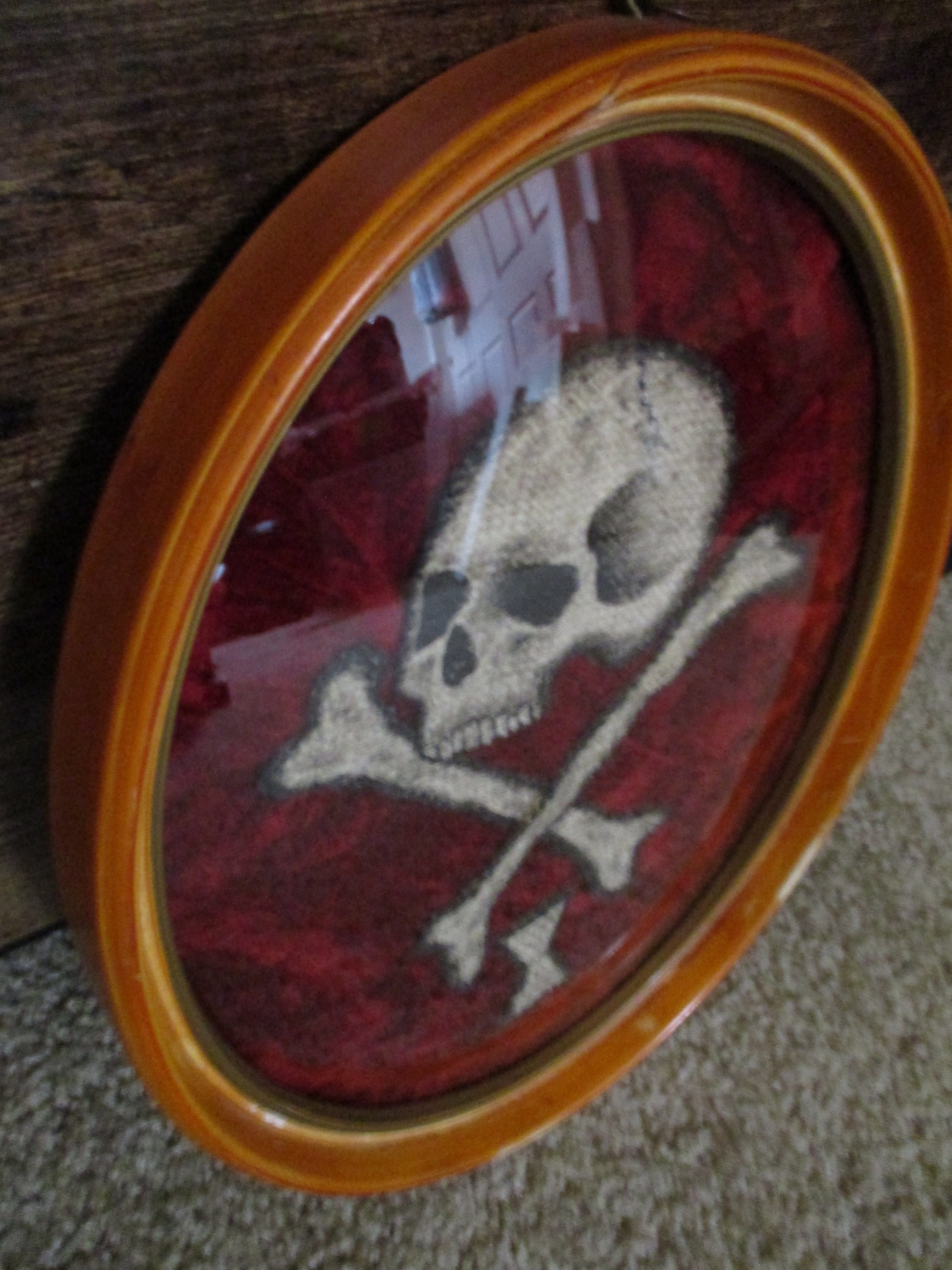 Small Red Oval Replica Pirate Flag - Etsy