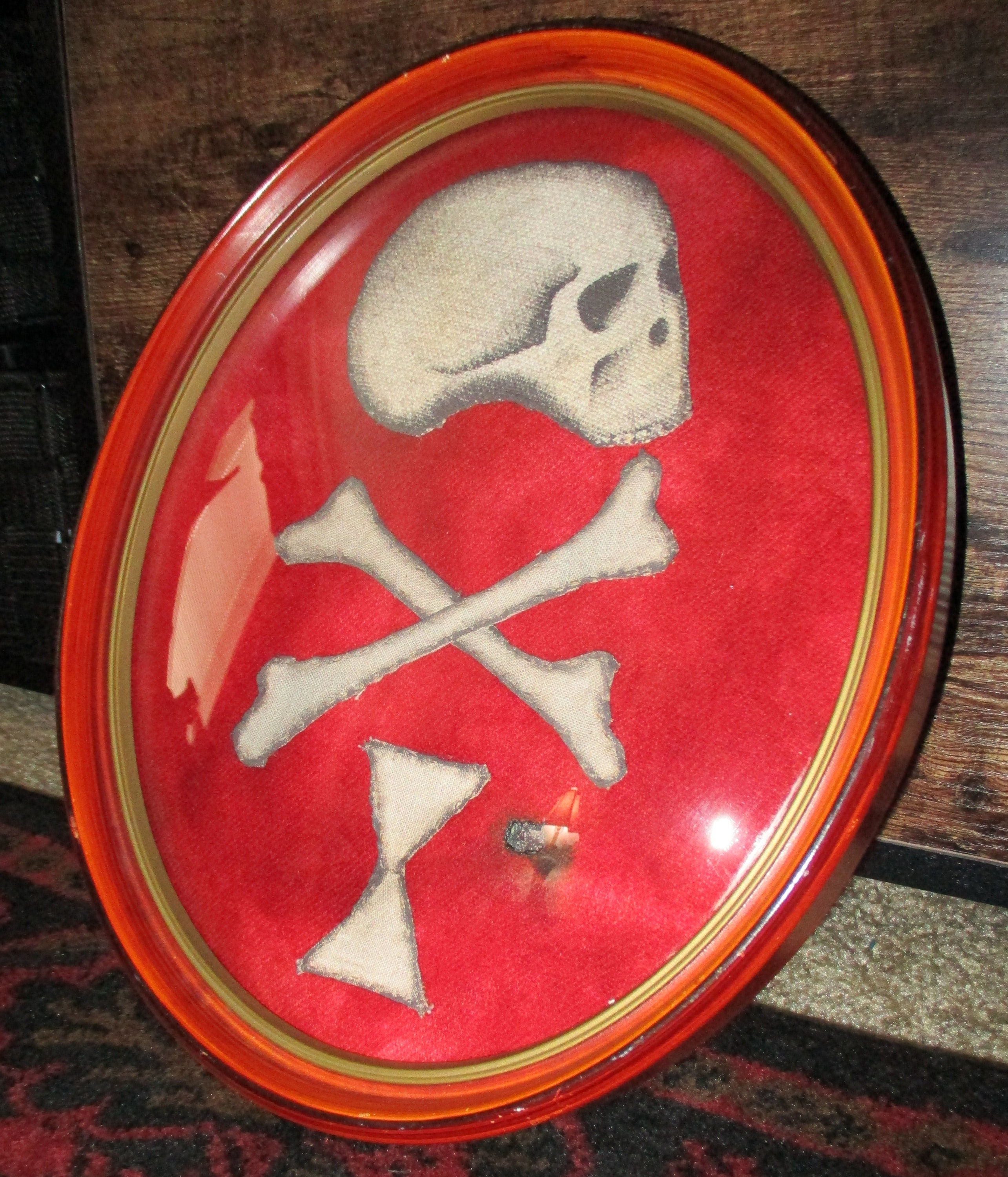 Small replica fire orange antiqued pirate flag | Etsy