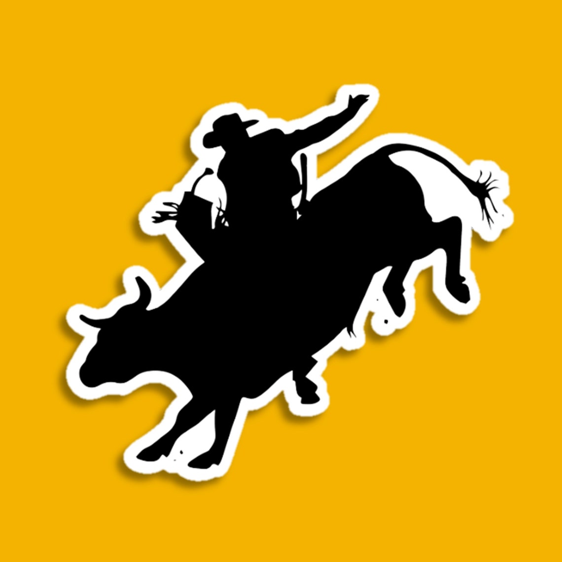 Bull Riding Rodeo Waterproof Vinyl Sticker 2.5 x 3 inches | Etsy