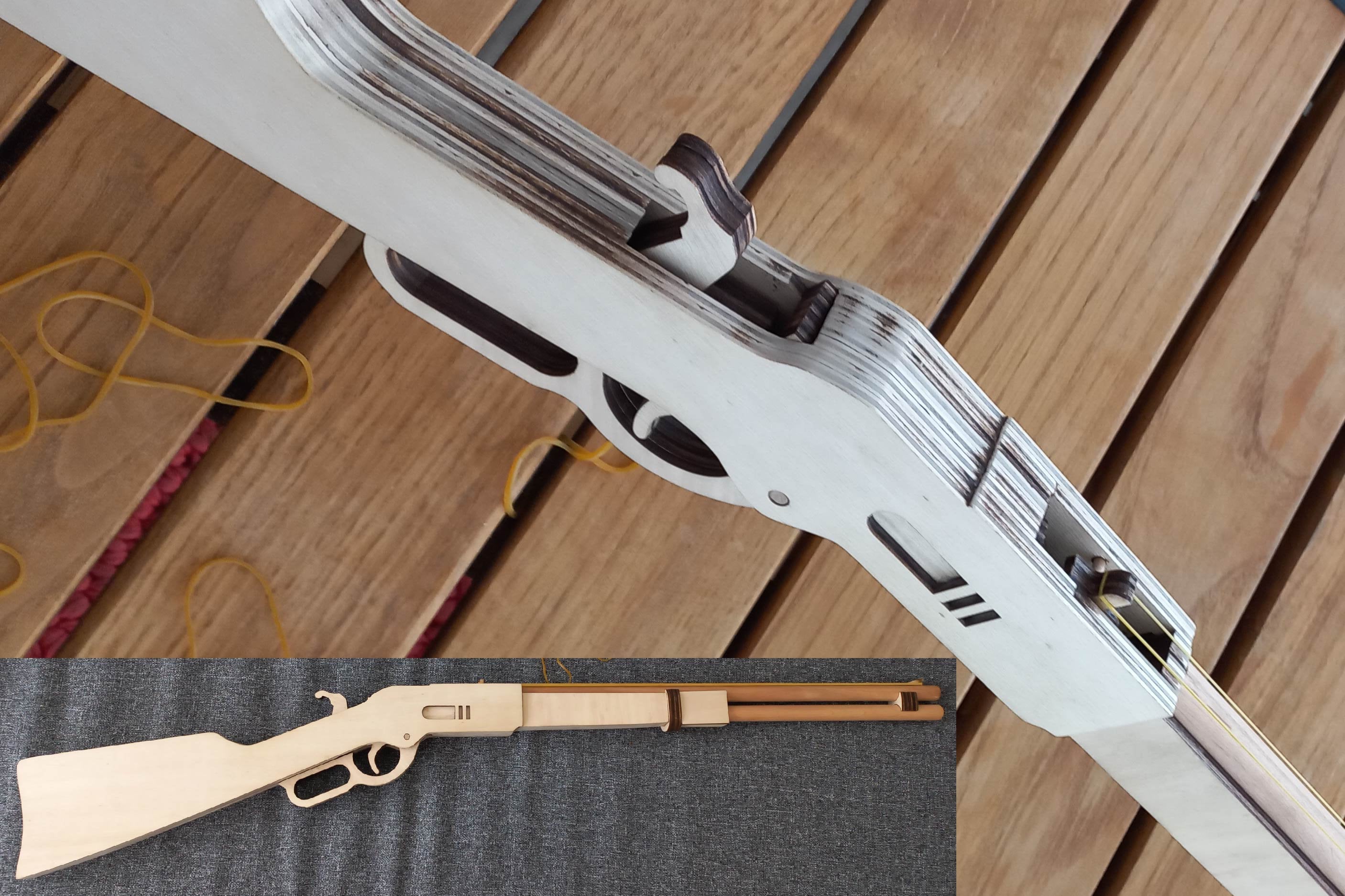 Henry Rifle 1860, Rubber Band Toy Rifle, Kid Toys, Wooden Toys ...