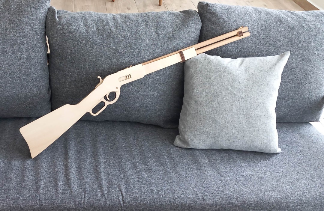 Henry Rifle 1860, Rubber Band Toy Rifle, Kid Toys, Wooden Toys ...