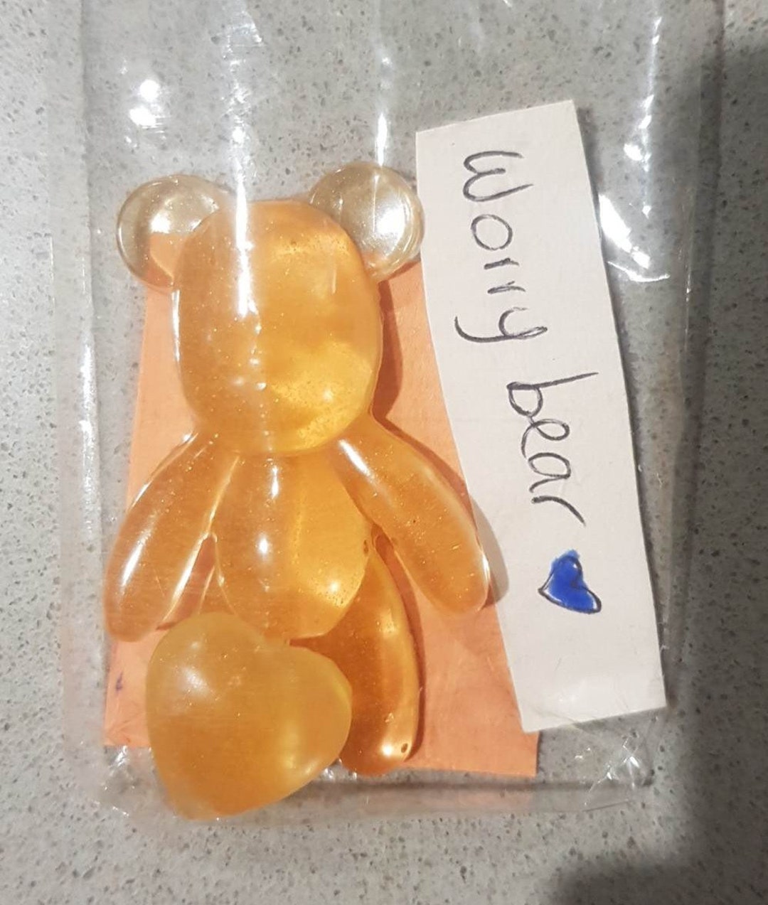 Orange Worry Bear - Etsy