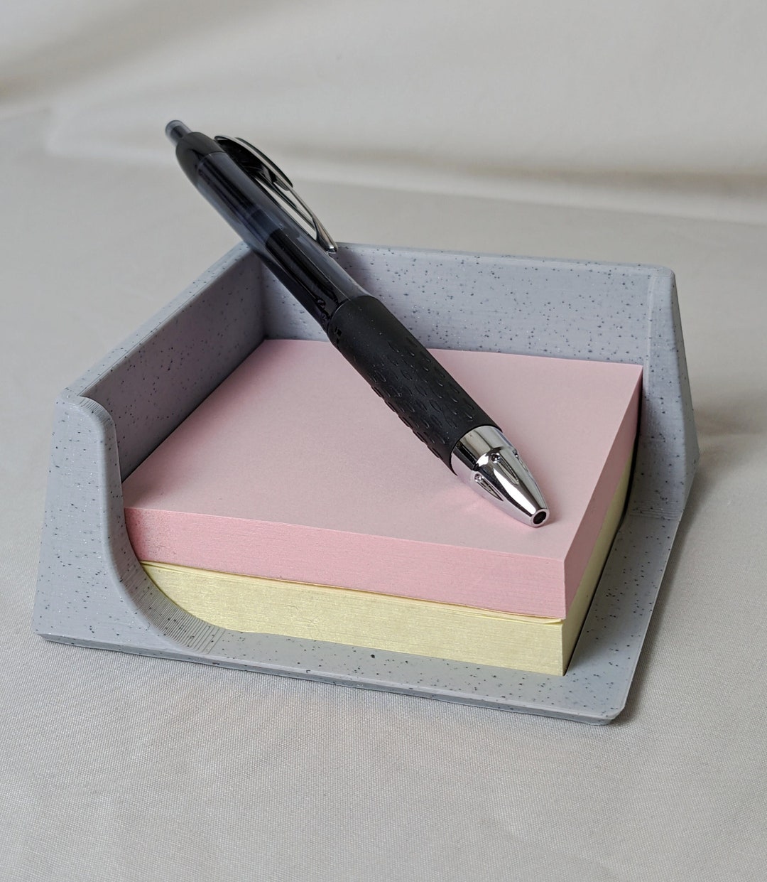 Sticky Note Holder Mid-century Design Note Holder Tray, Colorful Desk ...