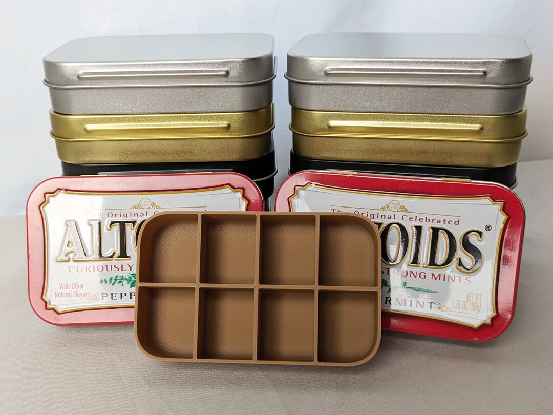 Altoids Tin Insert - 8 Slot - Organizer Tray Survival EDC Small ...