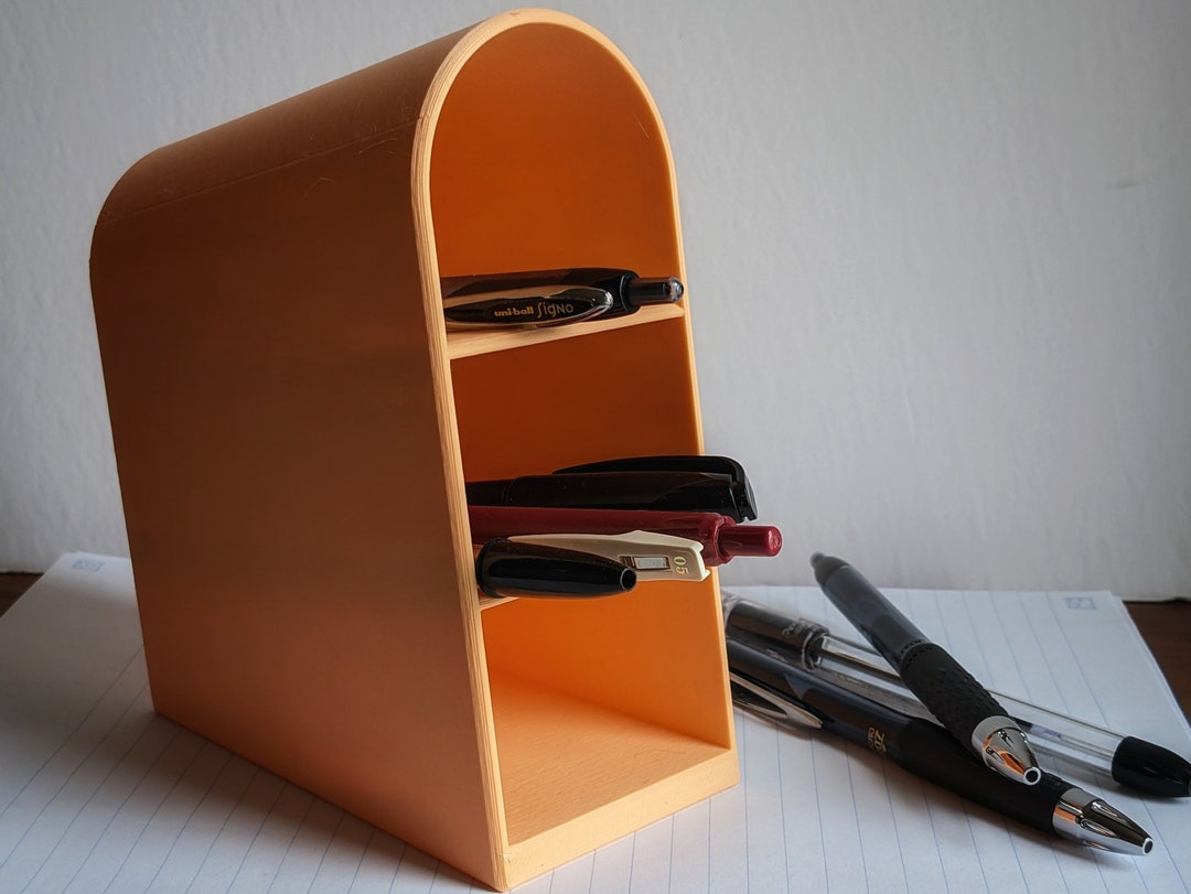 Pen Holder, 3 Compartment Display Container for Pens and Markers, Desk ...