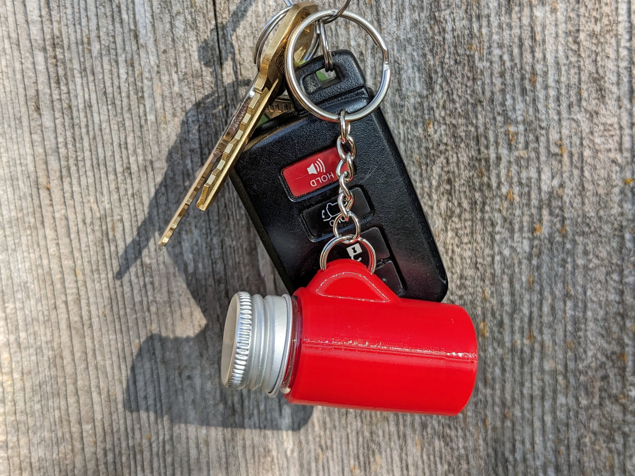 Small Glass Jar Keychain With Protective Sleeve, Key Ring Pill Holder ...