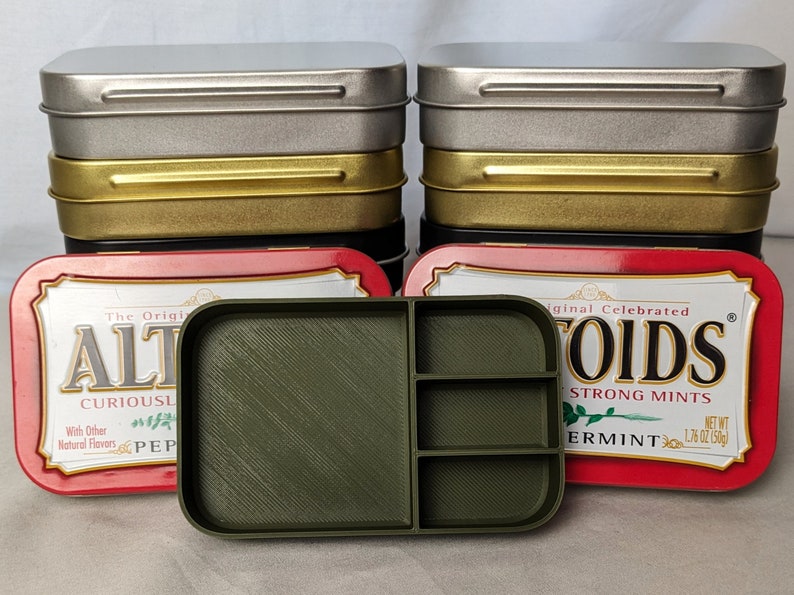 Altoid Tin Inserts - 1 Large Plus 3 Small Compartment - Organizer Tray ...