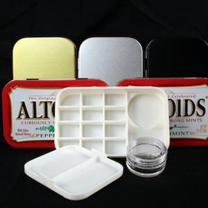 Altoids Tin Paint Palette, 2-level Travel Palette With 3ML Mini Jar and ...
