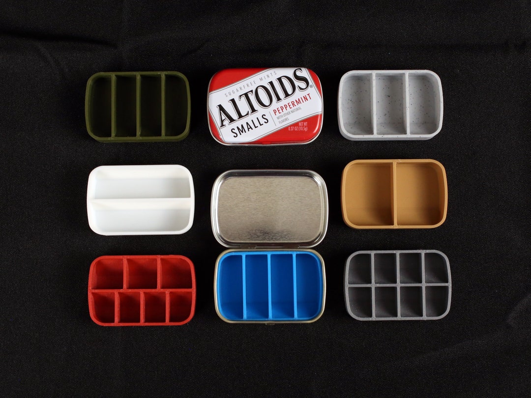 Altoids SMALLS Tin Inserts - Organizer Tray Art Pallet Survival Kit Metal Tin Trinket Organizers ...