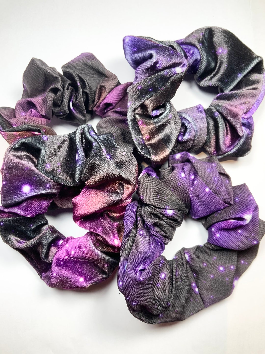 ScrunchieGalaxieSamtPolyesterBaumwolleSpace Galaxy Haargummi 1 ...