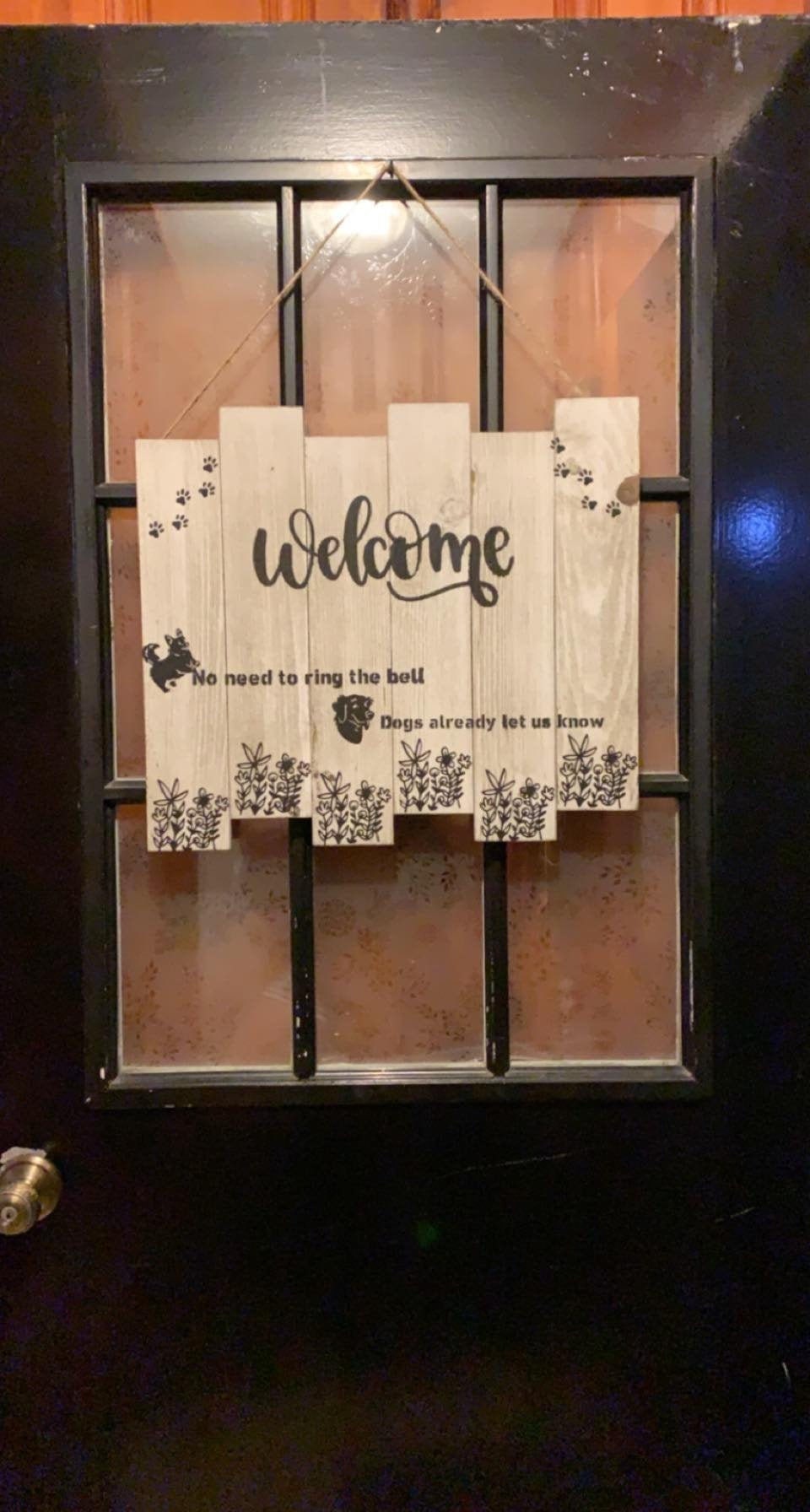Welcome Sign With Dogs - Etsy