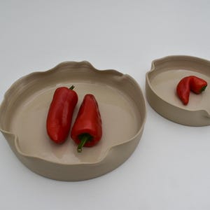 Unika Studio • BISTRO SAND PLATE (large & Small) • Wheel Thrown ...