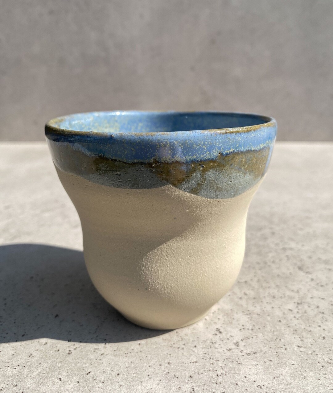 Unika Studio • WAVE LONG CUP • Light Blue • Wheel Thrown Stoneware ...