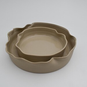 Unika Studio • BISTRO SAND PLATE (large & Small) • Wheel Thrown ...