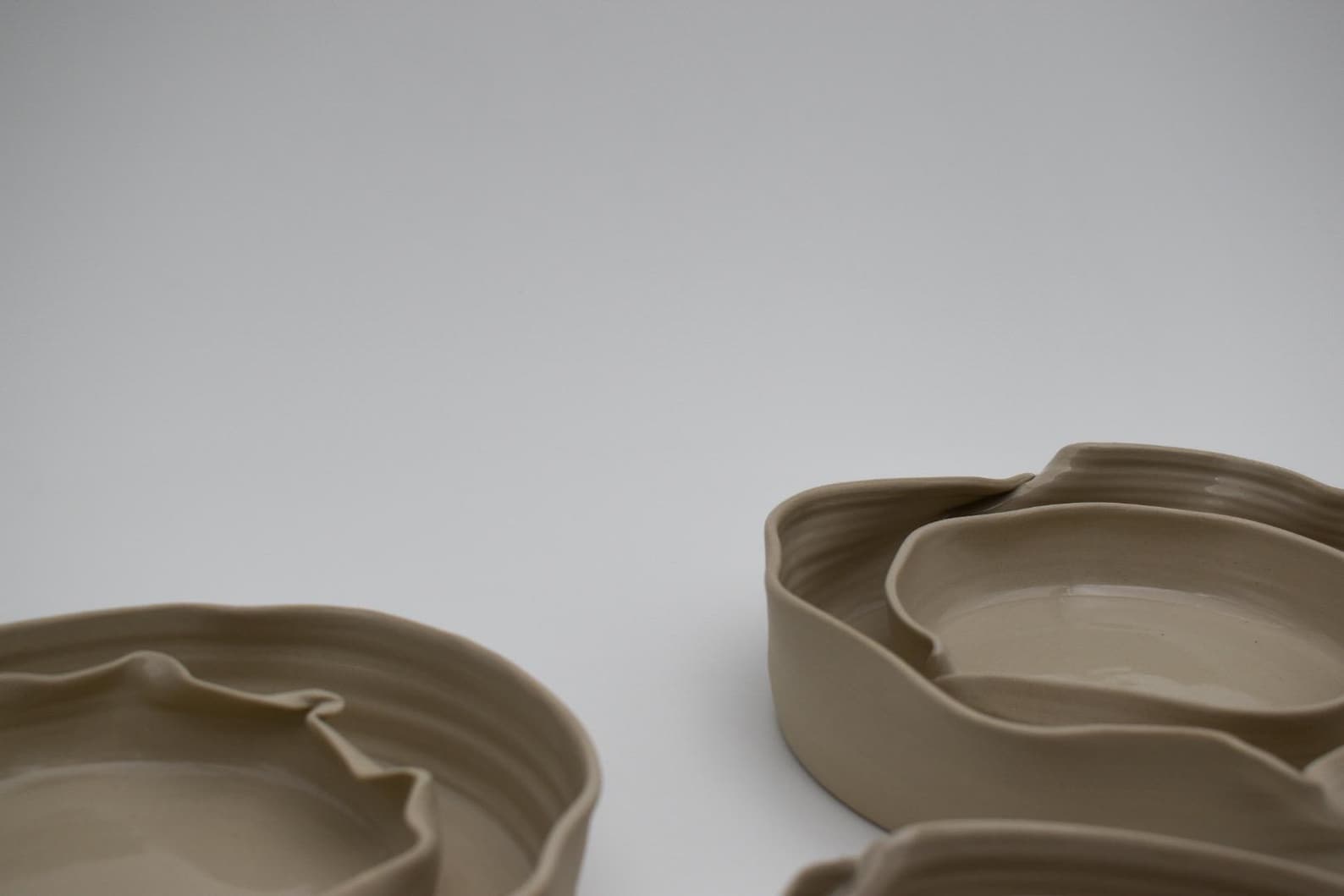 Unika Studio • BISTRO SAND PLATE (large & Small) • Wheel Thrown ...