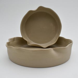 Unika Studio • BISTRO SAND PLATE (large & Small) • Wheel Thrown ...