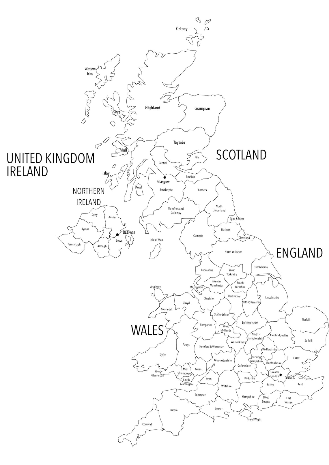 Sales Map United Kingdom UK Postcode Map | Etsy