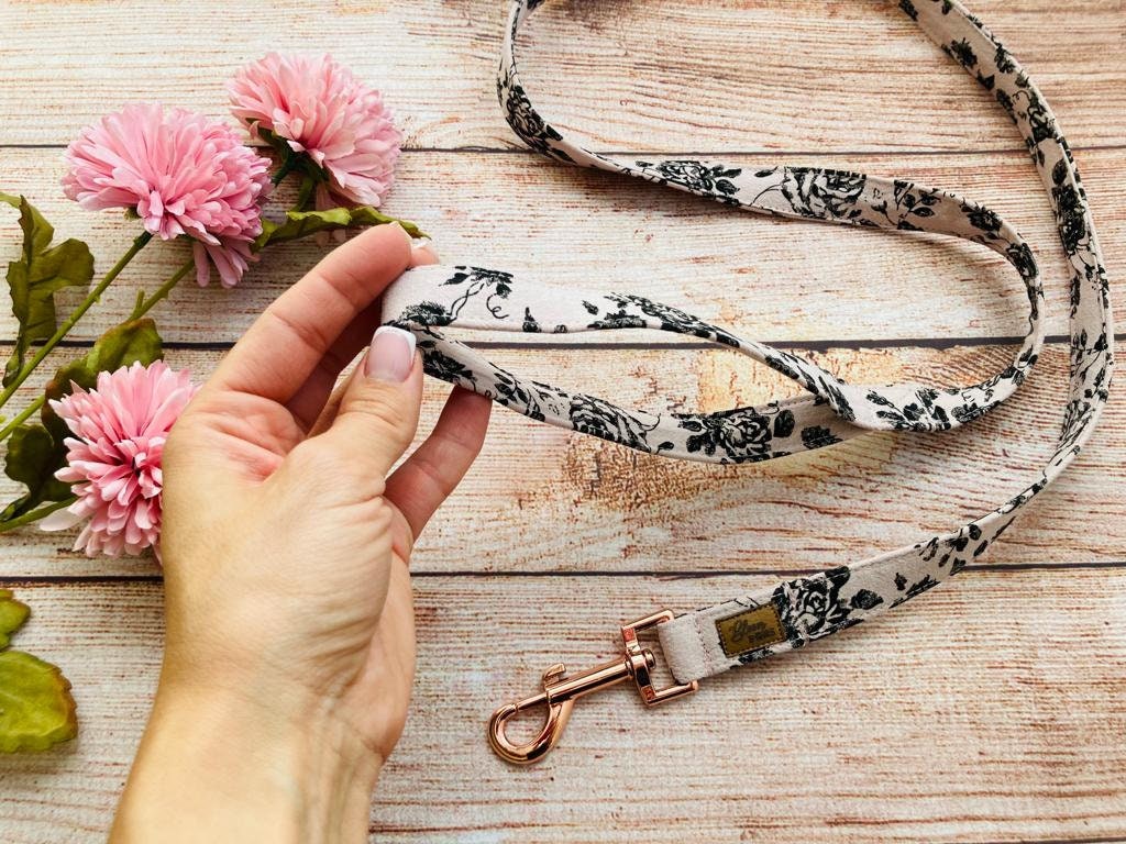 Vintage Rose Dog Leash Girl Pink Floral Dog Leash Fashion | Etsy