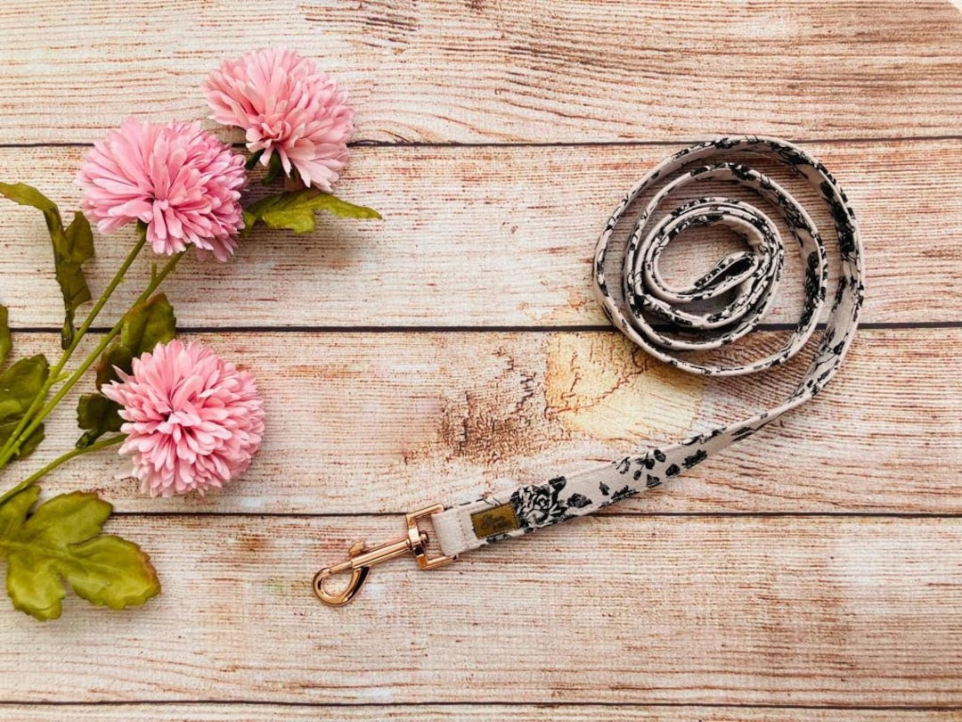 Vintage Rose Dog Leash Girl, Pink Floral Dog Leash, Fashion Dog Leash ...