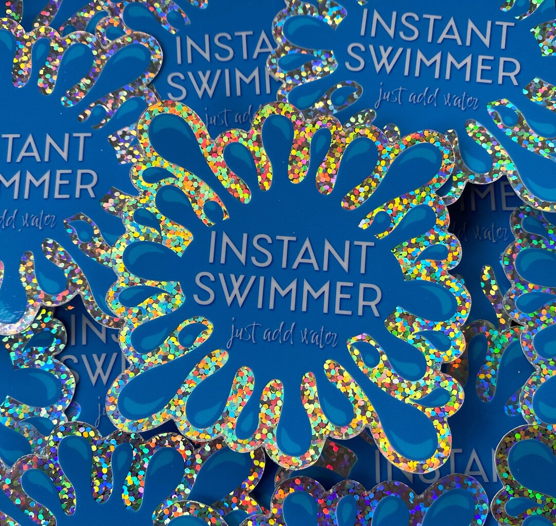 Instant Swimmer Glitter Stickers Instant Swimmer Just Add - Etsy