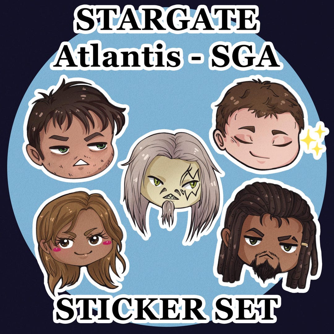 Stargate Atlantis SGA Sticker Set || John, Rodney, Teyla, Ronon & Todd ...