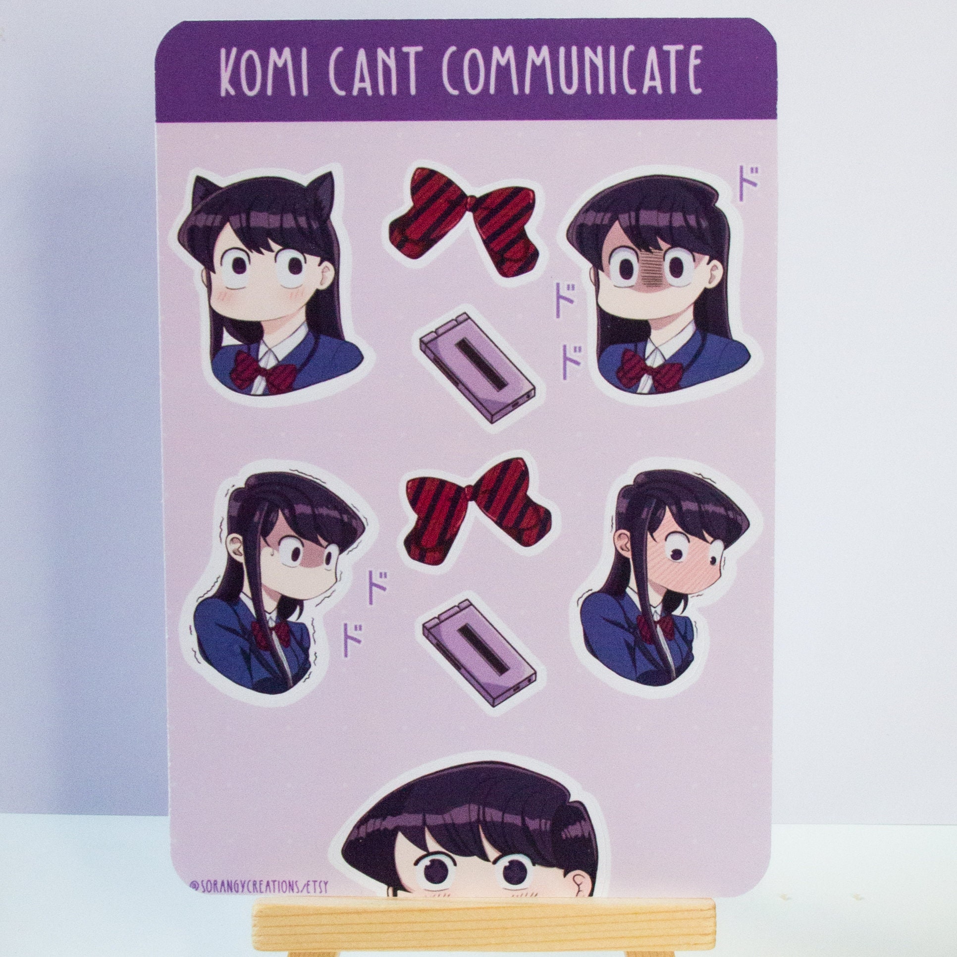 Komi Can't Communicate - Small Komi Sticker Sheet - Etsy