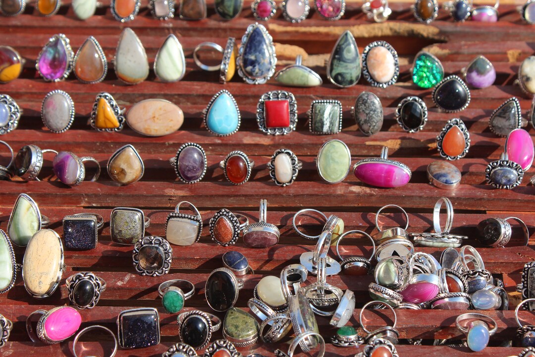 Rings Crystal Rings Vintage Rings Handmade Rings Artisan - Etsy