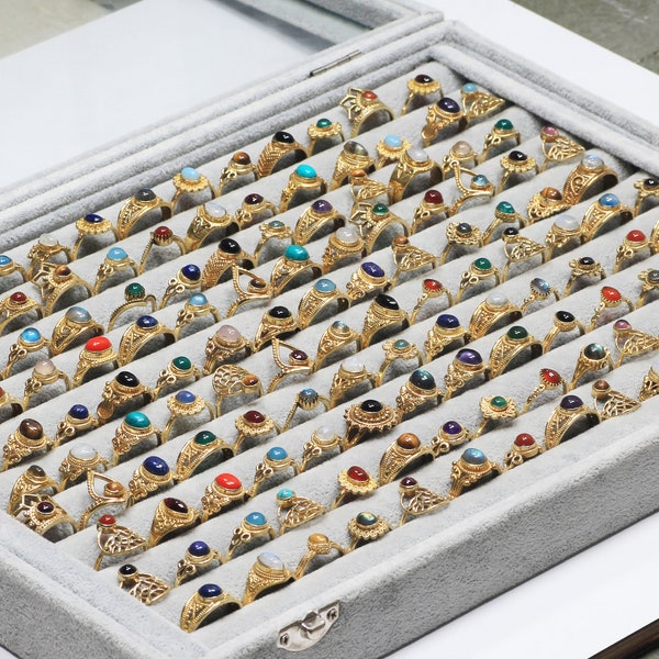 Gemstone Gold Ring - Etsy