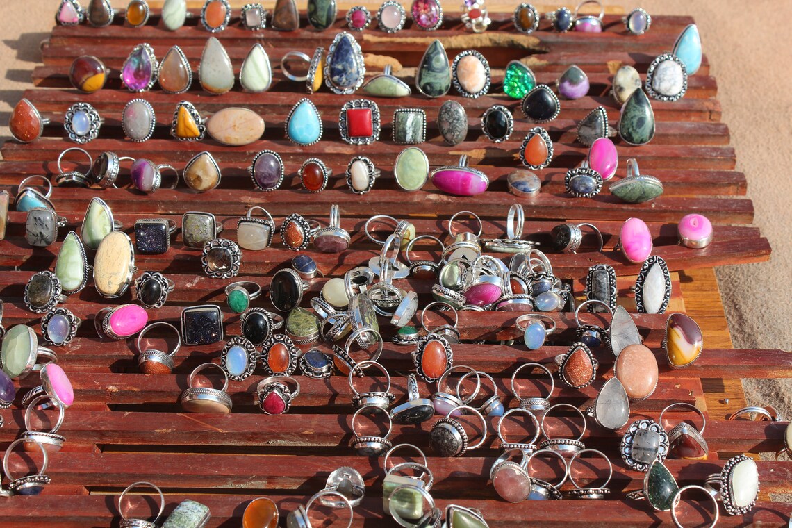 Rings Crystal Rings Vintage Rings Handmade Rings Artisan - Etsy