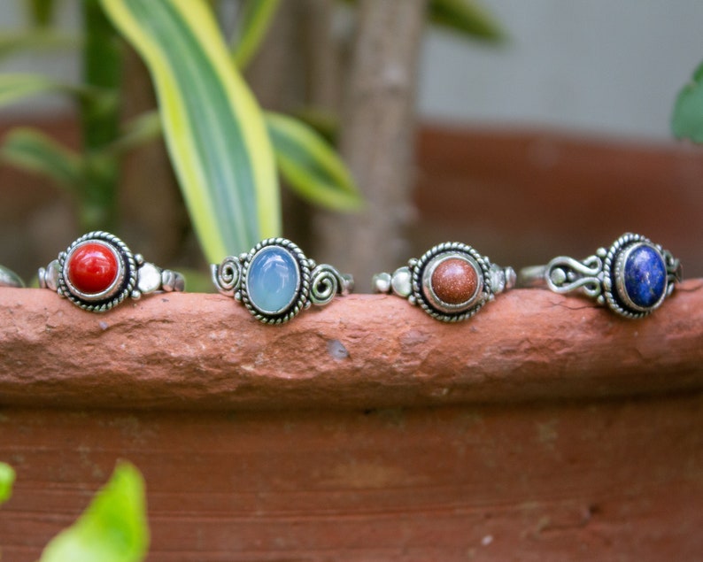 Mixed Crystal Rings Handmade Jewelry Rings Stacking Rings | Etsy