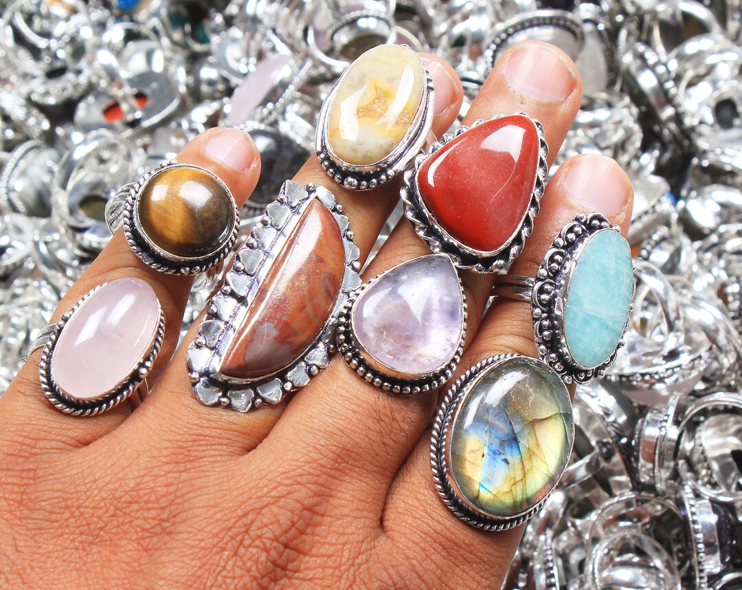 Natural Crystal Rings Vintage Rings Handmade Rings Artisan - Etsy