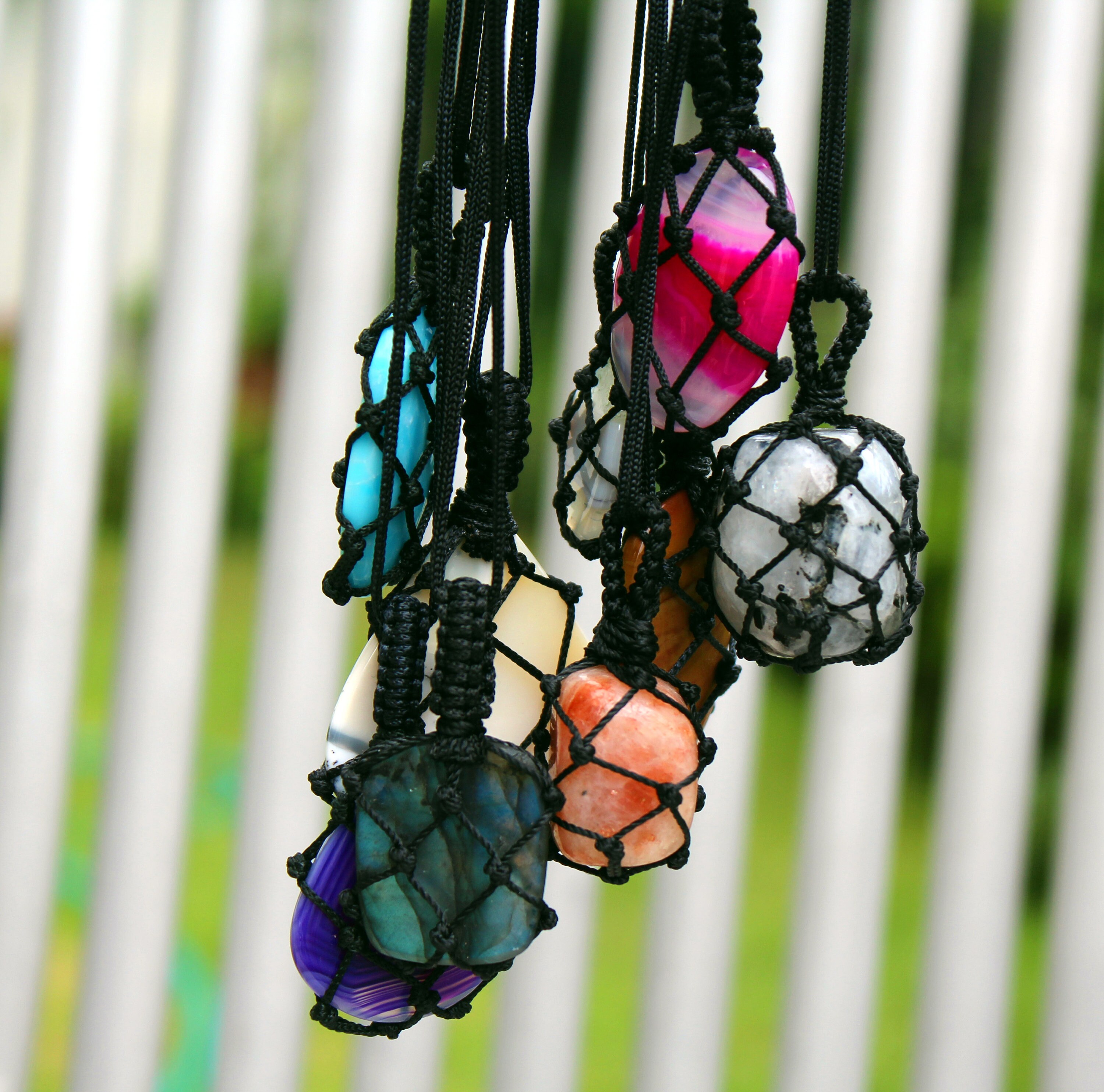 Macrame Pendant Gothic Macrame Jewelry Adjustable Necklace | Etsy