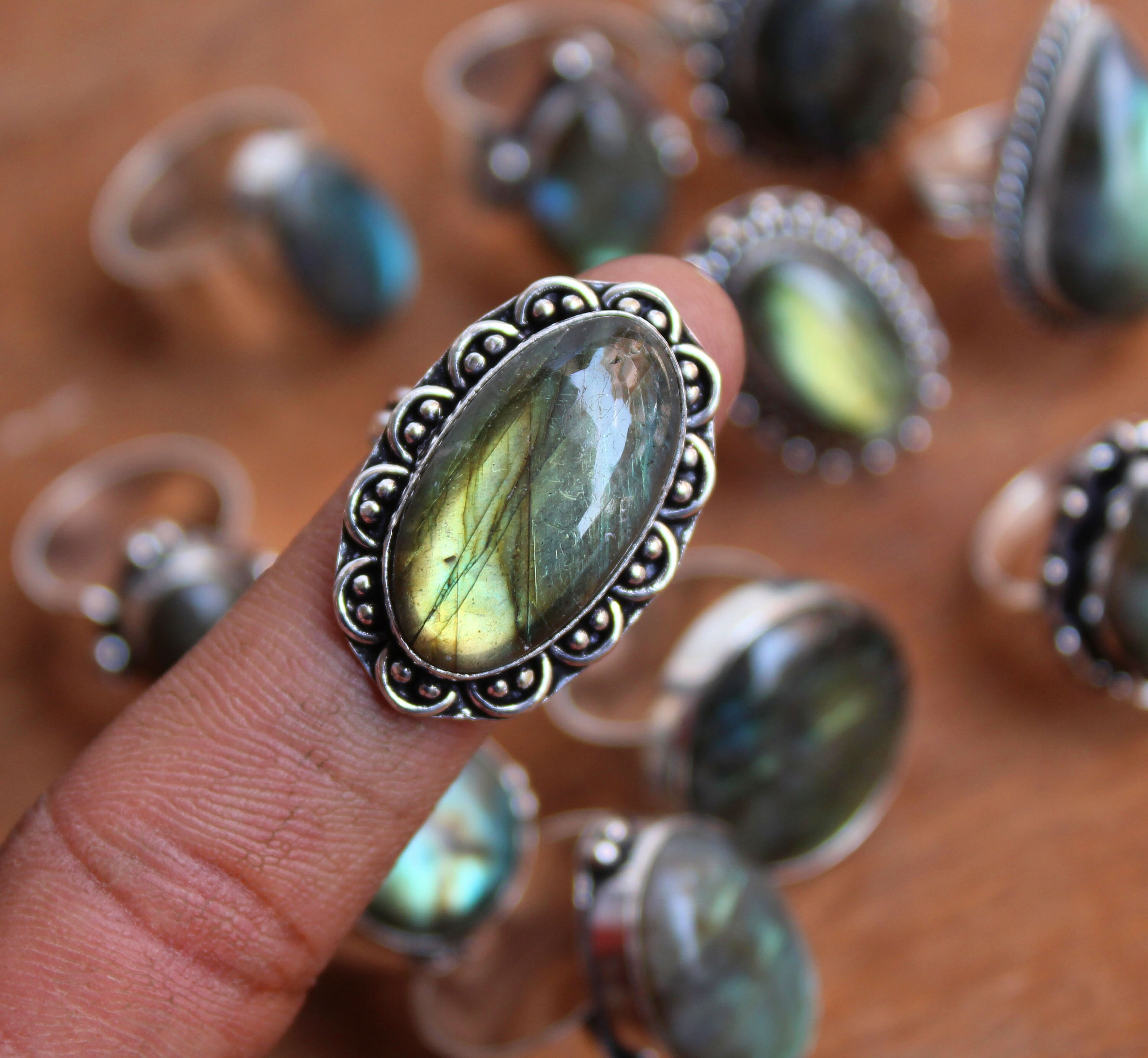 Natural Labradorite Ring Labradorite Ring Multi Color Ring | Etsy