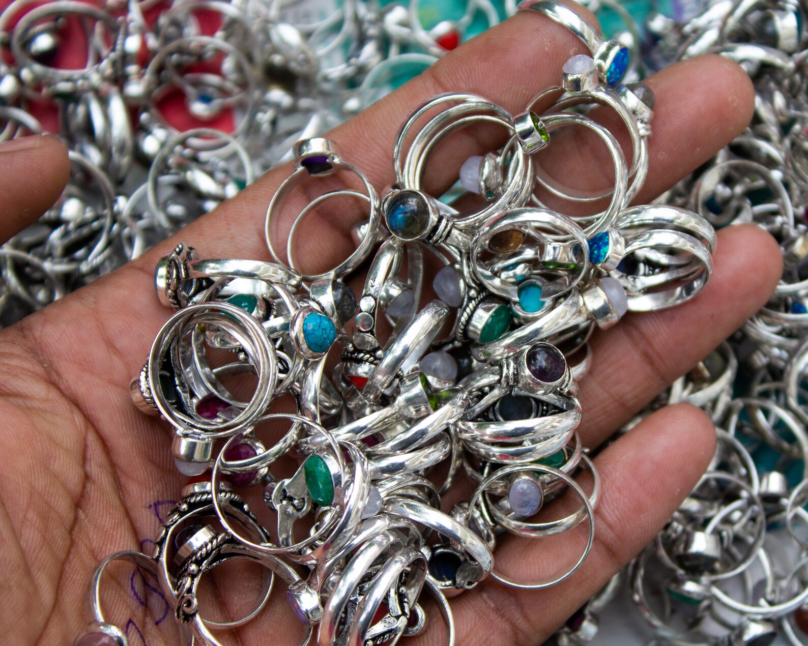 Mixed Crystal Rings Handmade Jewelry Rings Stacking Rings | Etsy