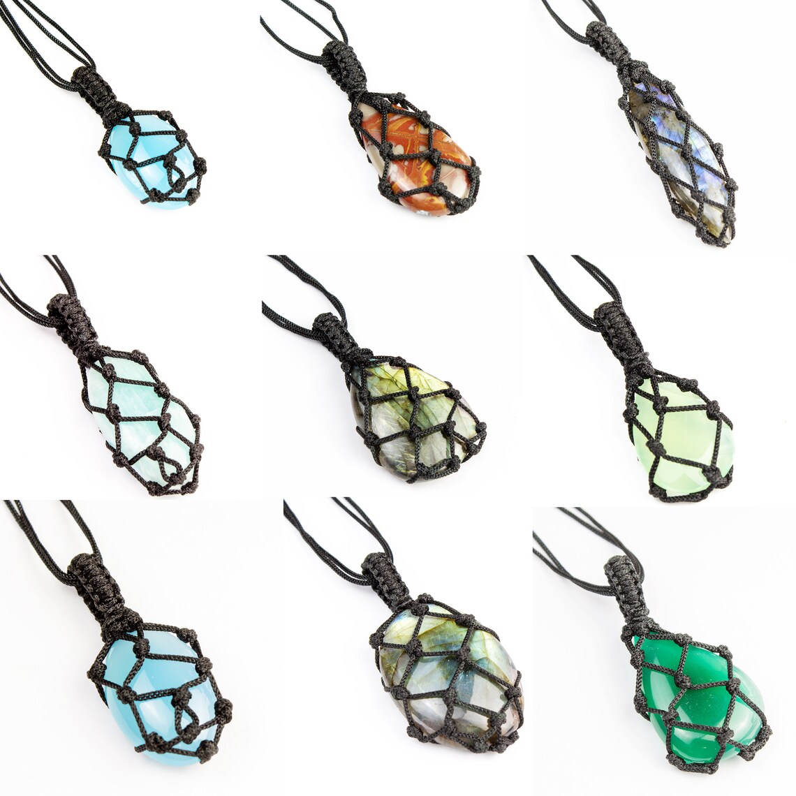 Macrame Pendant Gothic Macrame Jewelry Adjustable Necklace - Etsy