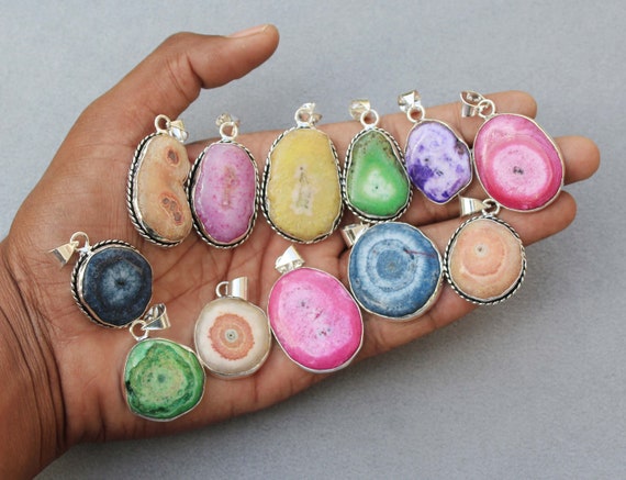 Solar Quartz Crystal Necklace Pendants Natural Solar Quartz - Etsy