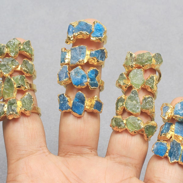 Raw Stone Rings - Etsy