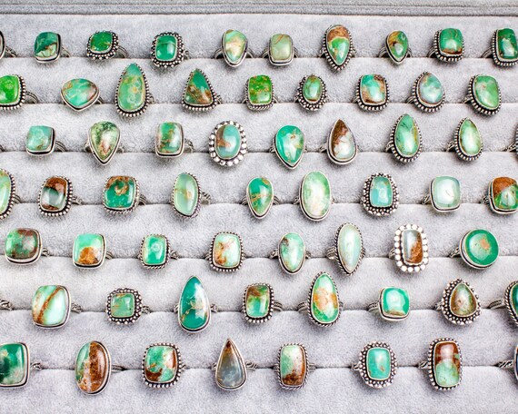 Chrysoprase Crystal Rings for Women Handmade Jewelry Boho - Etsy