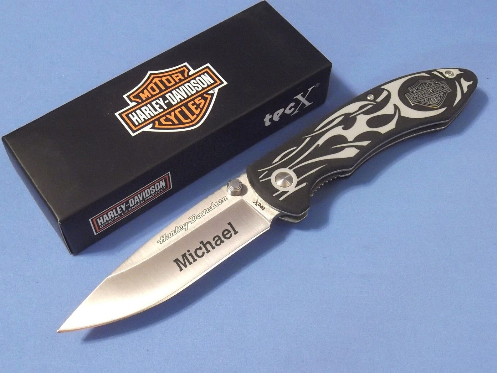 Personalized HARLEY DAVIDSON Pocket Knife Motorcycle Bikes Biker ...