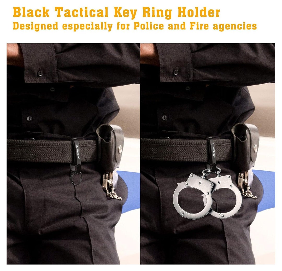 Personalized Tactical Stealth Key Ring Holder Police Officer LEO Cop ...